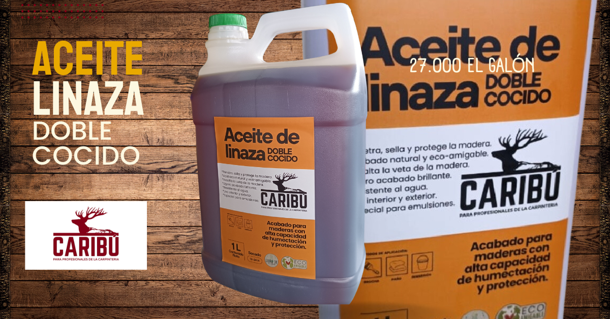 Aceite de Linaza Doble Cocido para madera 1 Galón | La Juguetería